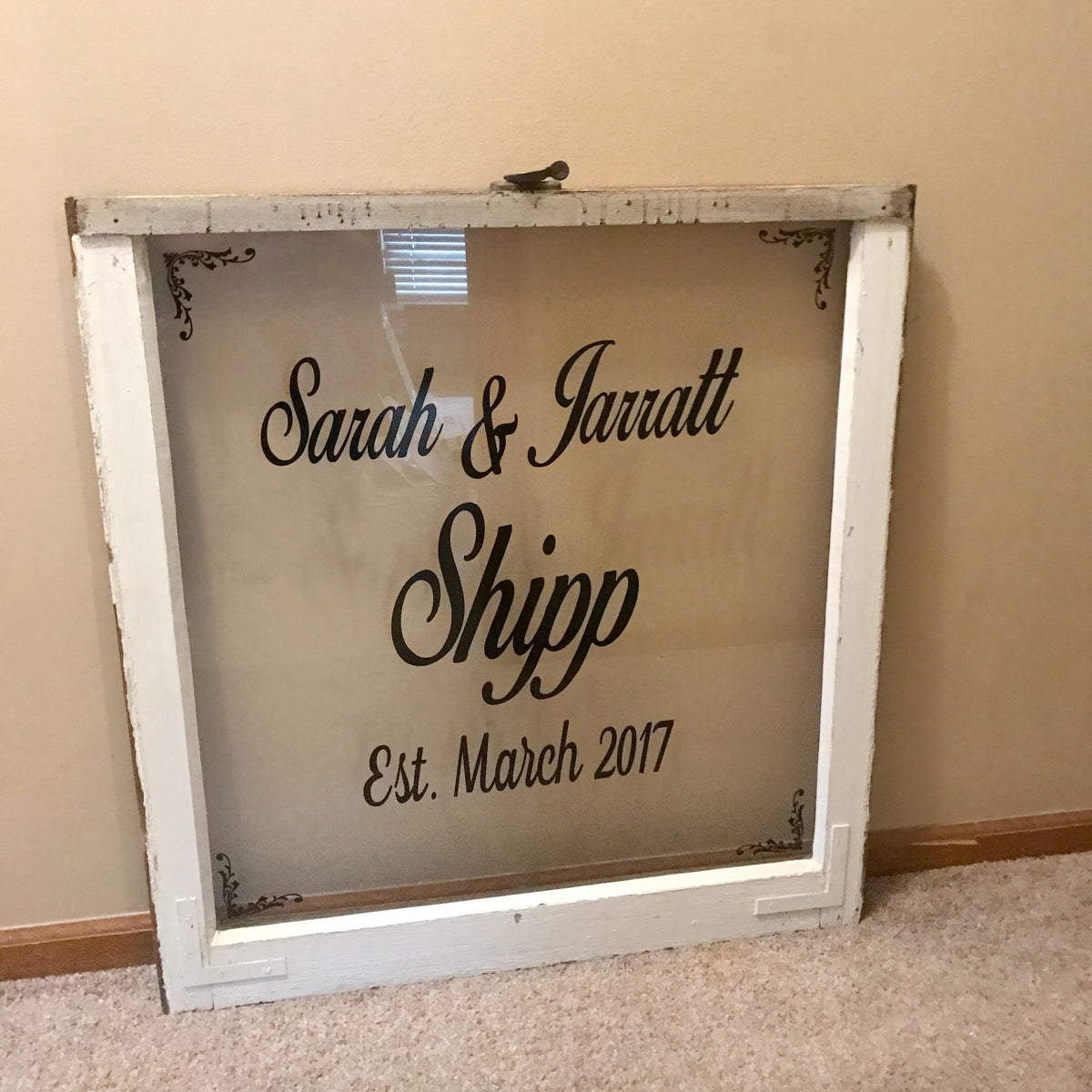 Single pane window - Rustic wood sign - Wedding gift - Marriage window ...